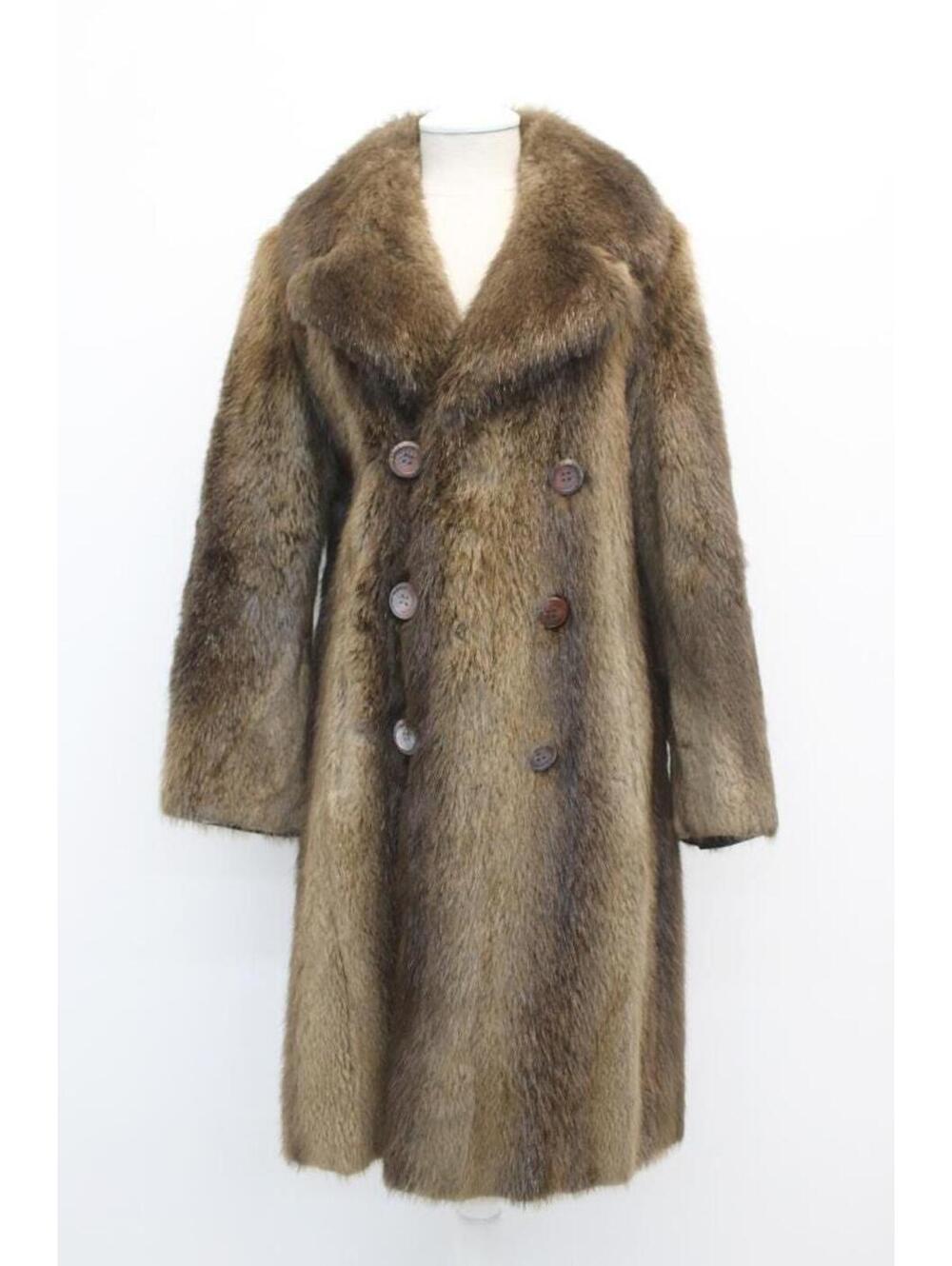 Jackets & Coats | Excellent Brown Long Haired Beaver Fur Coat Jacket ...
